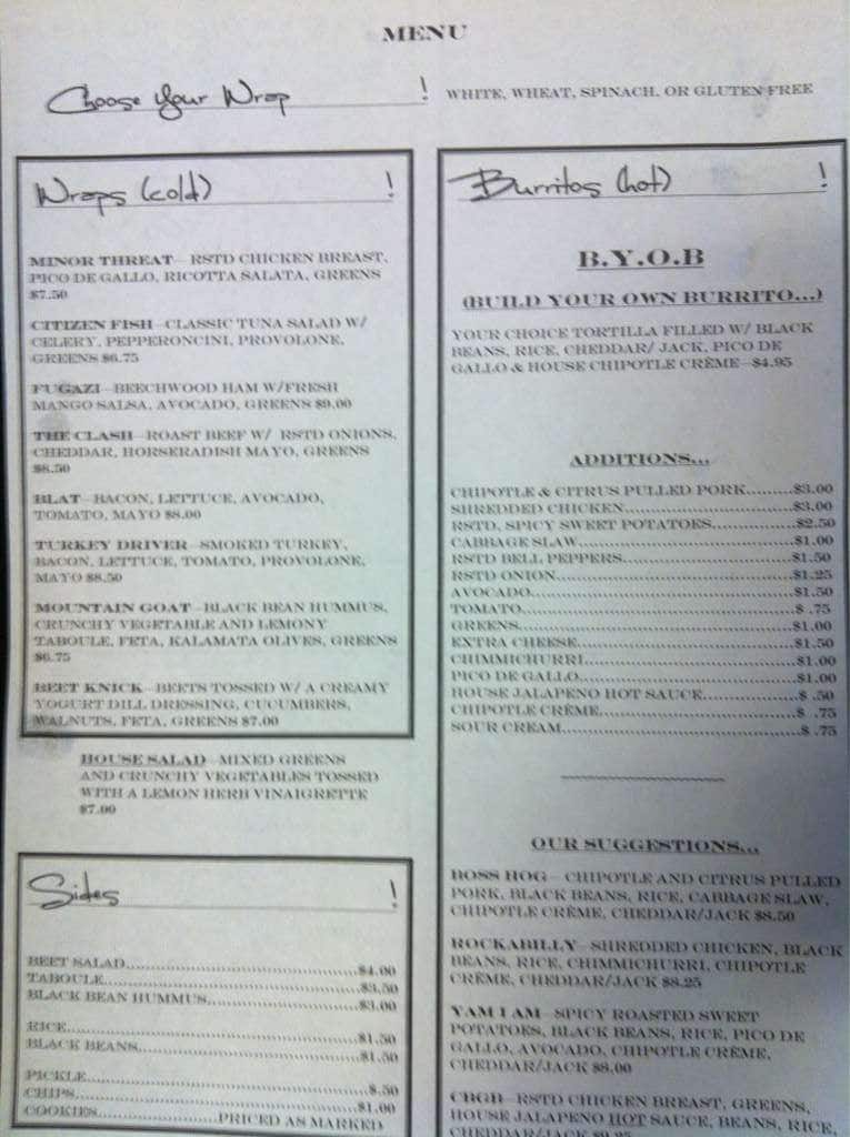 Menu at 86 This restaurant, Ellsworth