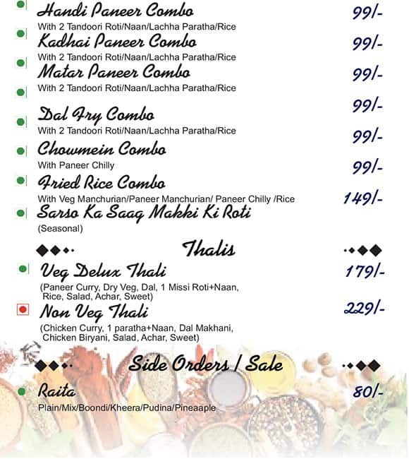 Menu at Kitchen Express, Lucknow, B-2/358