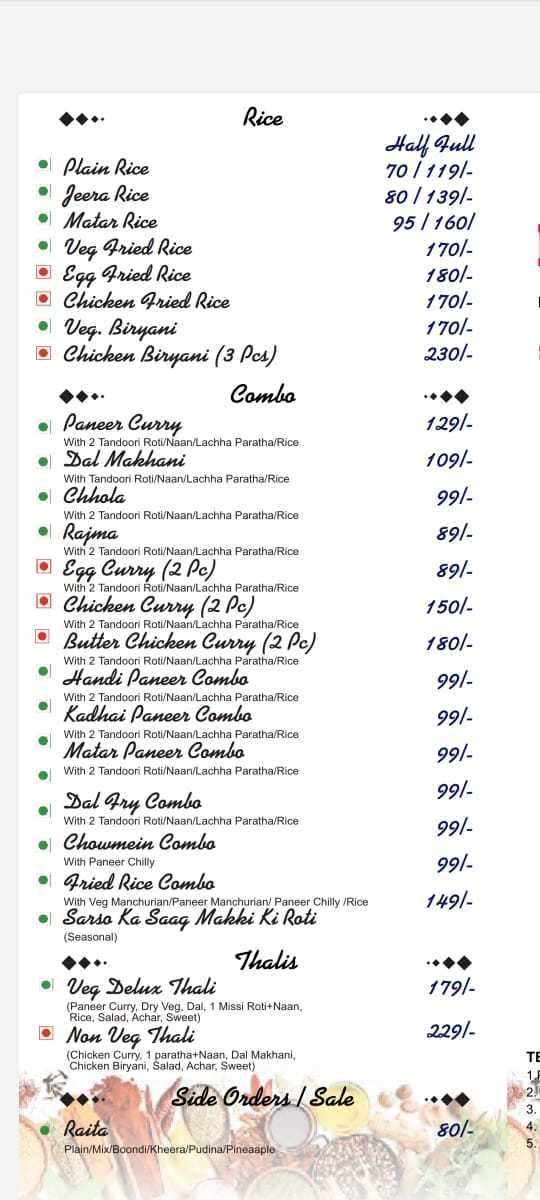 Menu at Kitchen Express, Lucknow, B-2/358