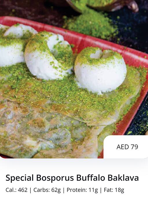 Menu at Bosporus Turkish Cuisine - Abu Dhabi Mall - مطعم بوسبورس أبوظبي ...