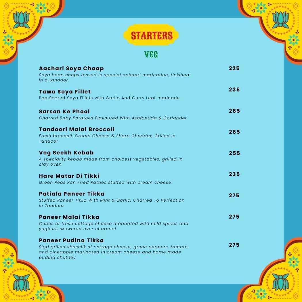 Menu at Desi Bistro, Pune