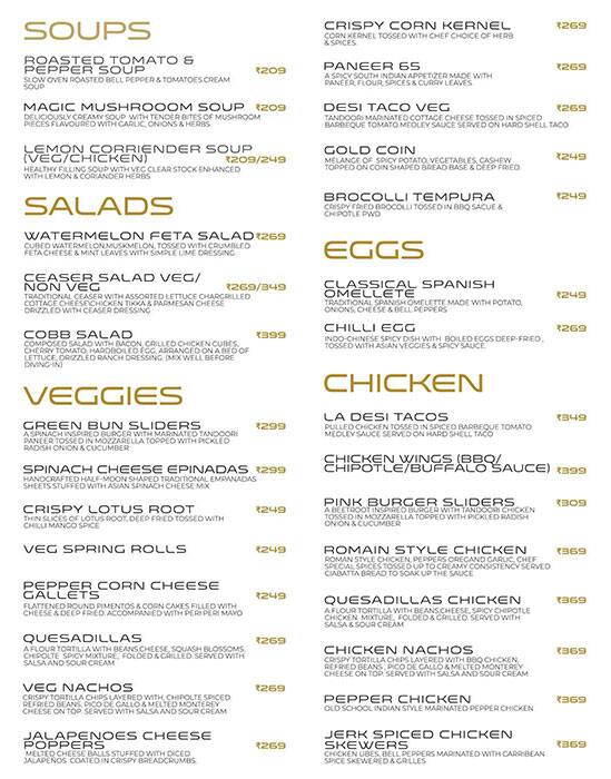 Menu at QUAD Bar & Kitchen, Hyderabad