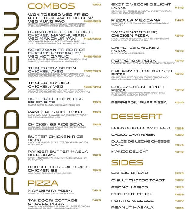 Menu at QUAD Bar & Kitchen, Hyderabad