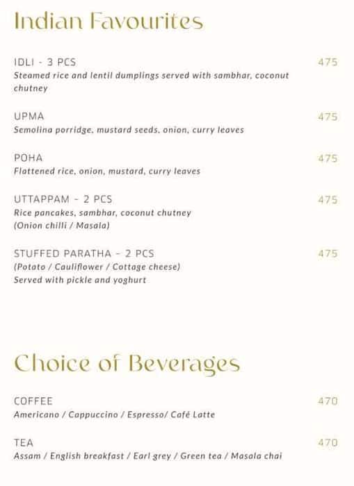 Menu at PONDICHÉRY CAFÉ - ALL-DAY DINING, Mumbai, Sofitel Mumbai Bkc