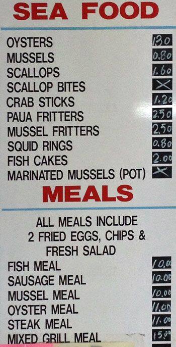 Menu at Mckean Ave Takeaway fast food, Auckland