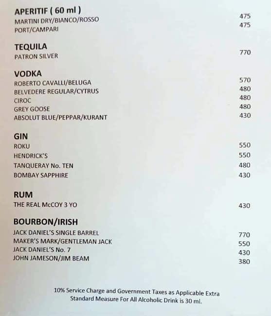 Menu at China Club, Gurugram, Lobby Level