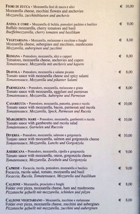 Menu da Ponte e Parione - Ristorante Piazza Navona, Roma