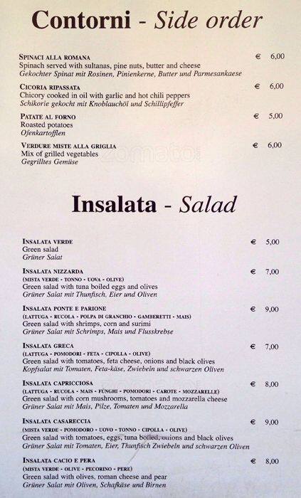 Menu at Ponte e Parione - Ristorante Piazza Navona, Rome