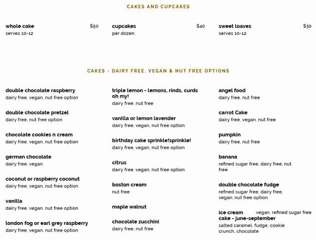 The Gluten Free Epicurean Menu - Urbanspoon/Zomato