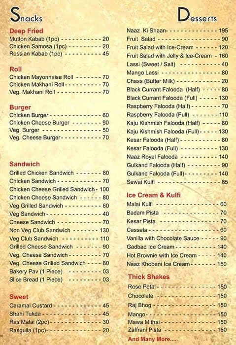 Menu of Your Food Lab, Porur, Chennai