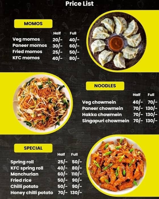 Menu of NFC Nakul Food & Cafe, Burari, New Delhi