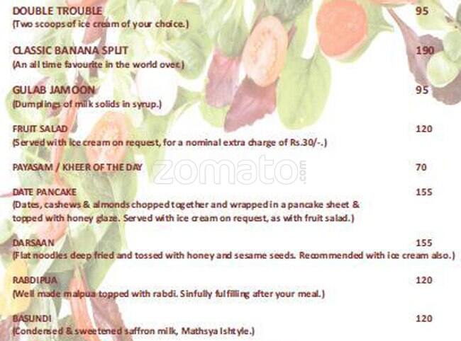 Menu at Mathsya Bangalore, Bengaluru, 48