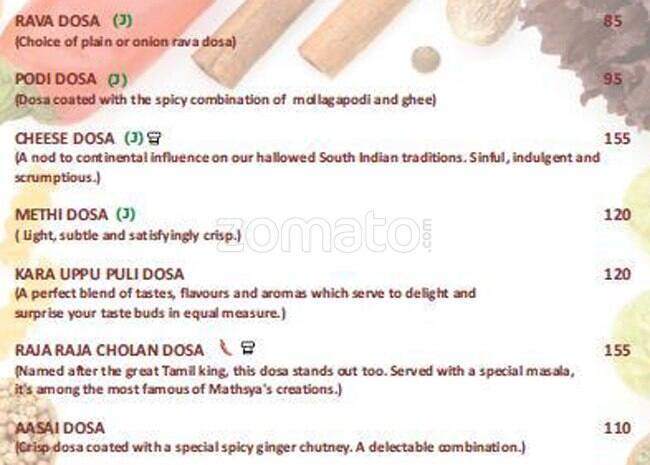 Menu at Mathsya Bangalore, Bengaluru, 48