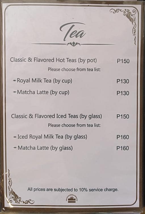 Menu at Patisserie Bebe Rouge desserts, Makati, Sacred Heart St