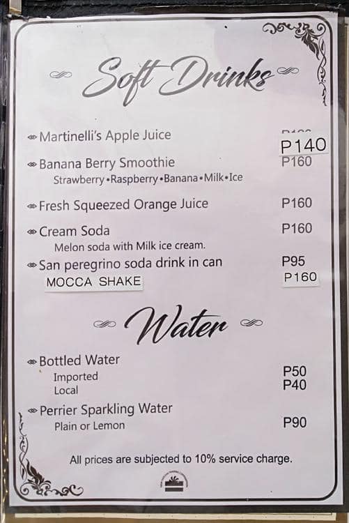 Menu at Patisserie Bebe Rouge desserts, Makati, Sacred Heart St