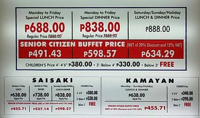 Dads-Saisaki-Kamayan Menu, Menu for Dads-Saisaki-Kamayan, Greenhills ...