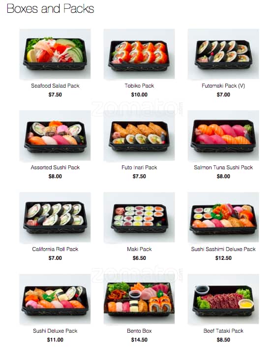 Sushi Sushi Menu, Menu for Sushi Sushi, Keysborough, Melbourne ...