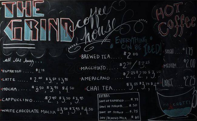 Menu at The Grind Cafe, Vallejo, 402 Tuolumne St