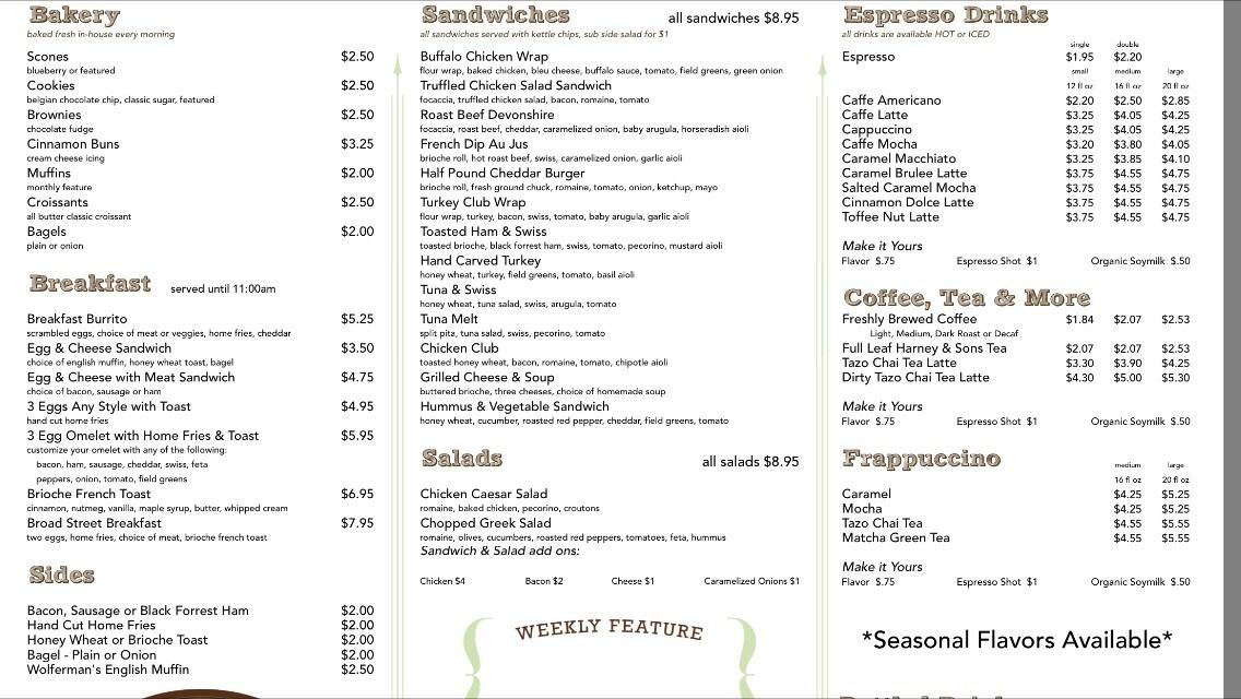 Bagg's Square Cafe Menu, Menu for Bagg's Square Cafe, Utica, Utica ...