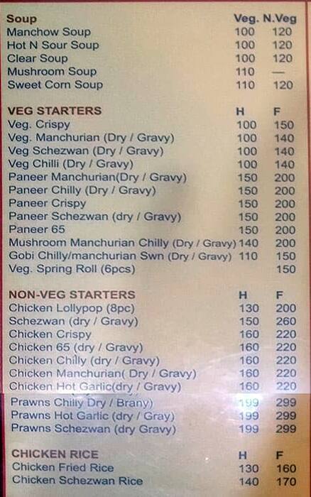 Menu of The Spice Delight Restaurant, Nerul, Navi Mumbai