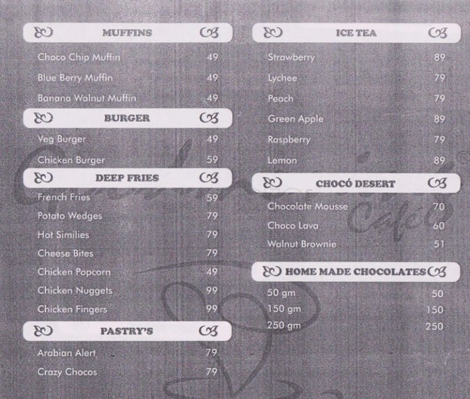 Menu at Goodmorning Cafe, Chennai, 153, Ponamallee High Road, Kilpauk