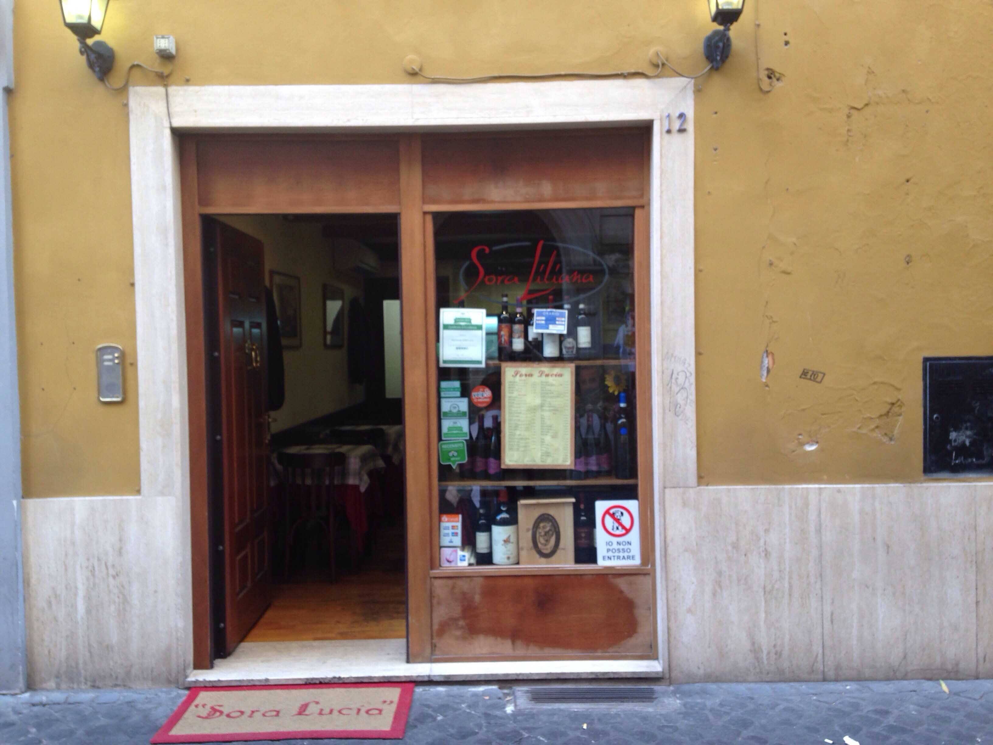 Menu of Sora Lucia, Fontana di Trevi, Roma