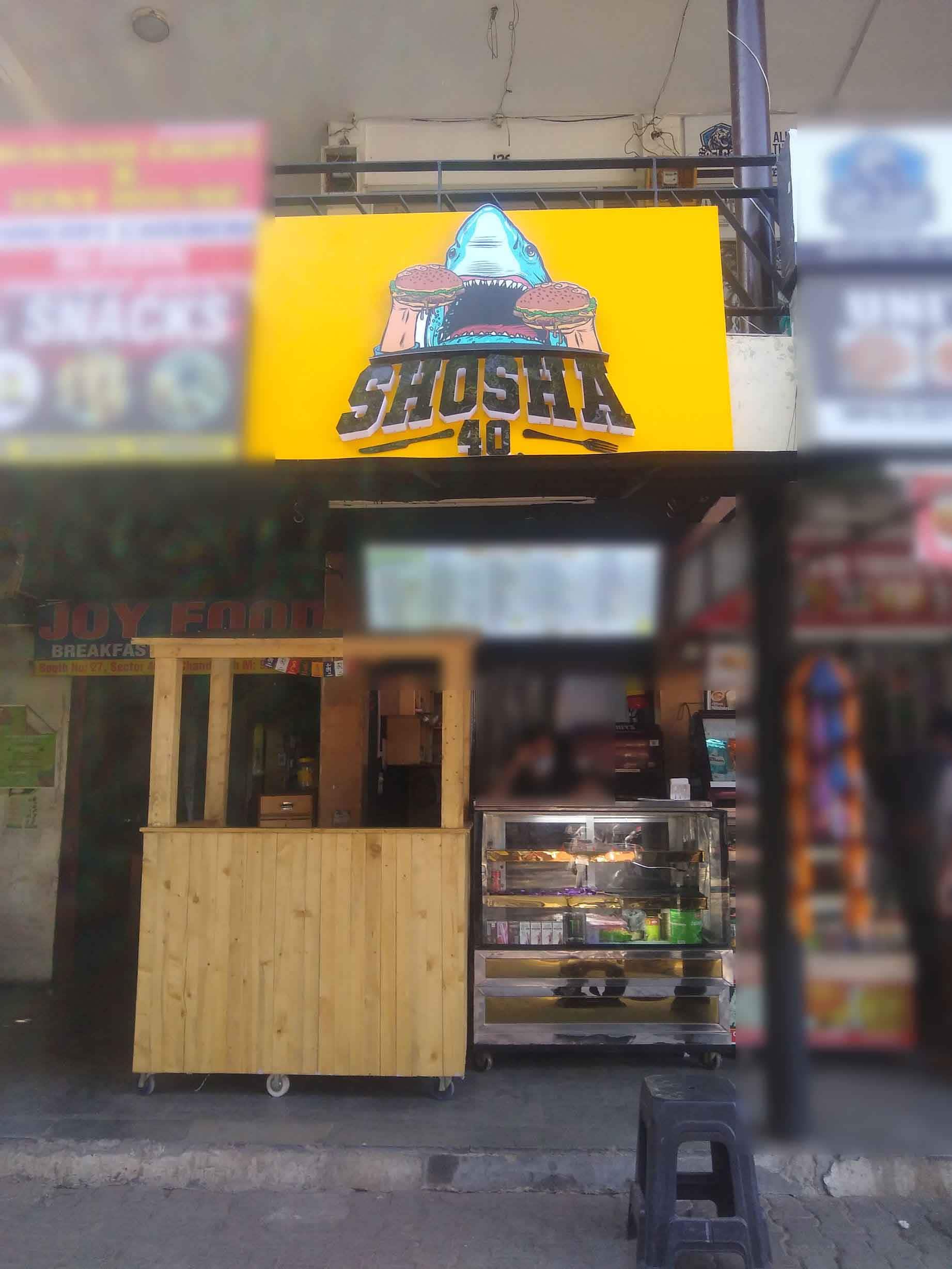 Menu of Shosha 40, Sector 40, Chandigarh