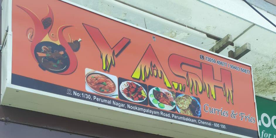 Menu of Yash Curries & Fries, Medavakkam, Chennai