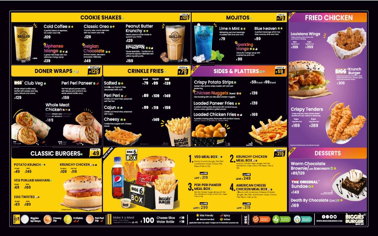 Biggies Burger, Hosur Road order online - Zomato