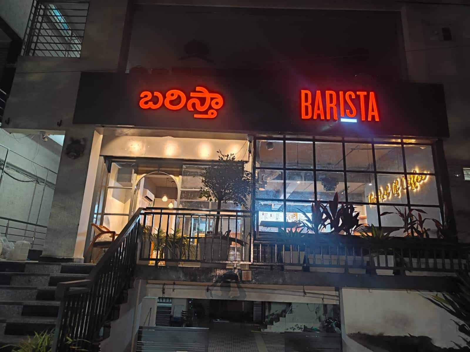 Menu of Barista, Nizampet, Hyderabad