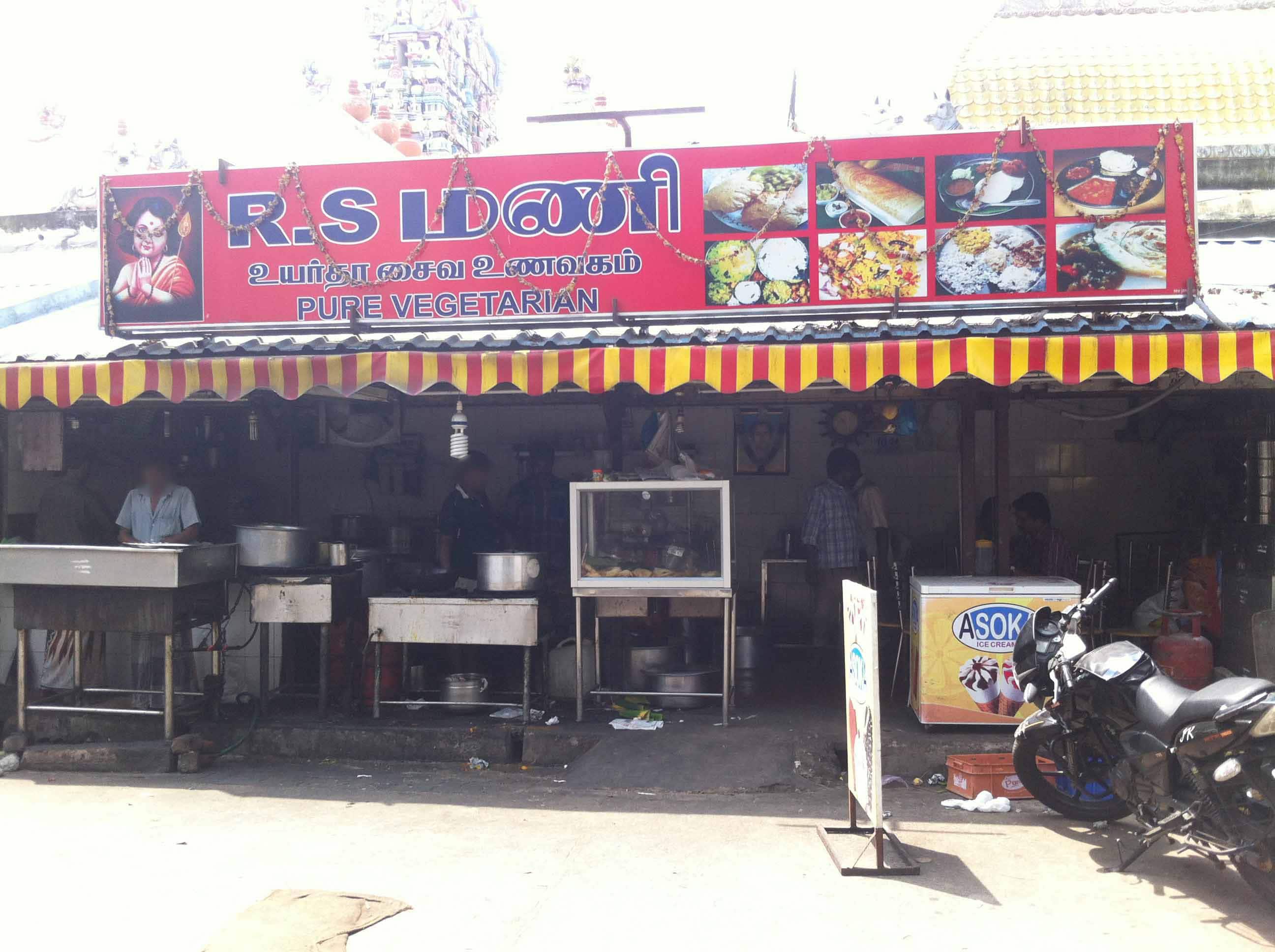 Menu of RS Mani Restaurant, Heritage Town, Puducherry