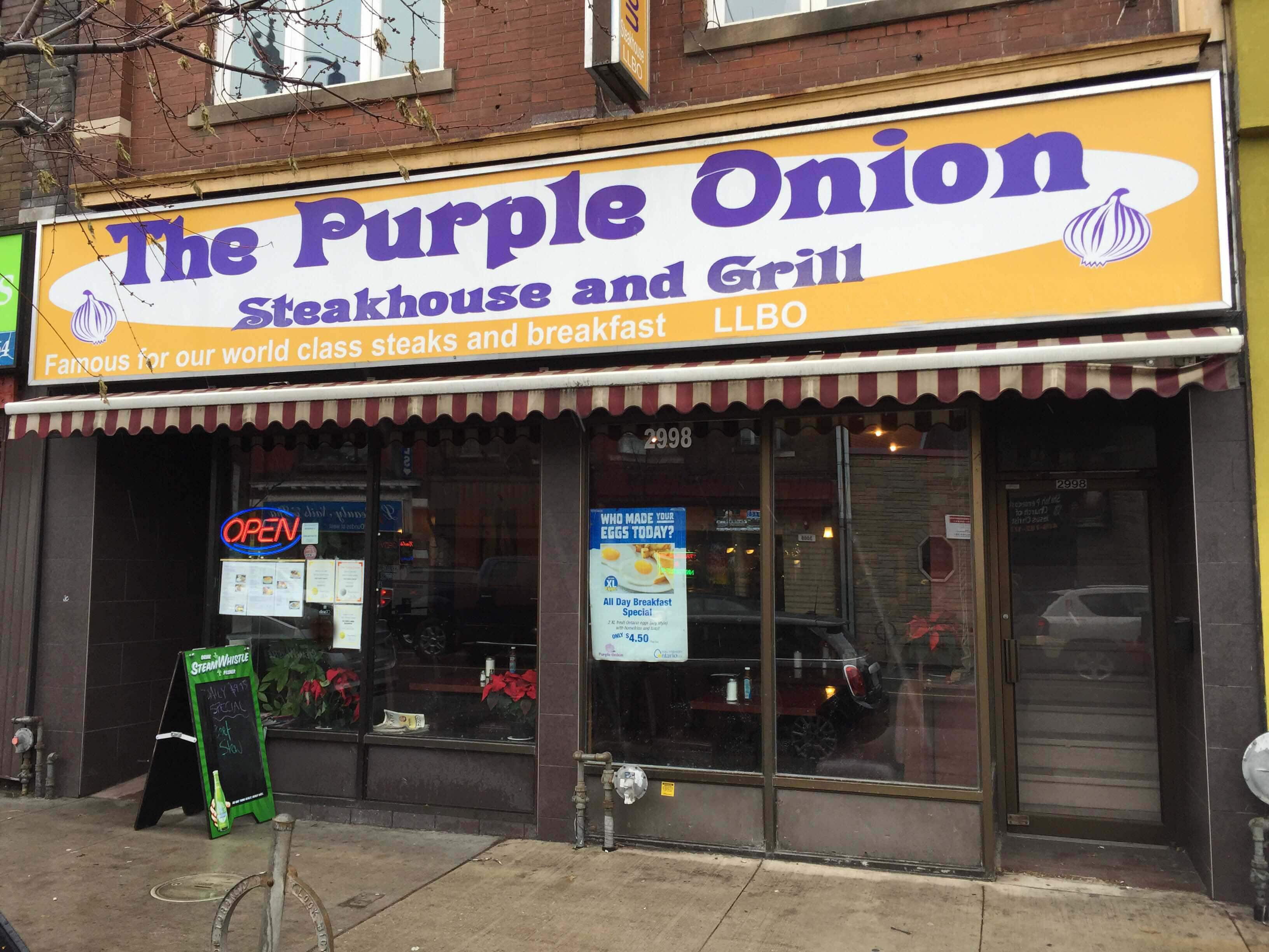 The Purple Onion Menu, Menu for The Purple Onion, The Junction, Toronto