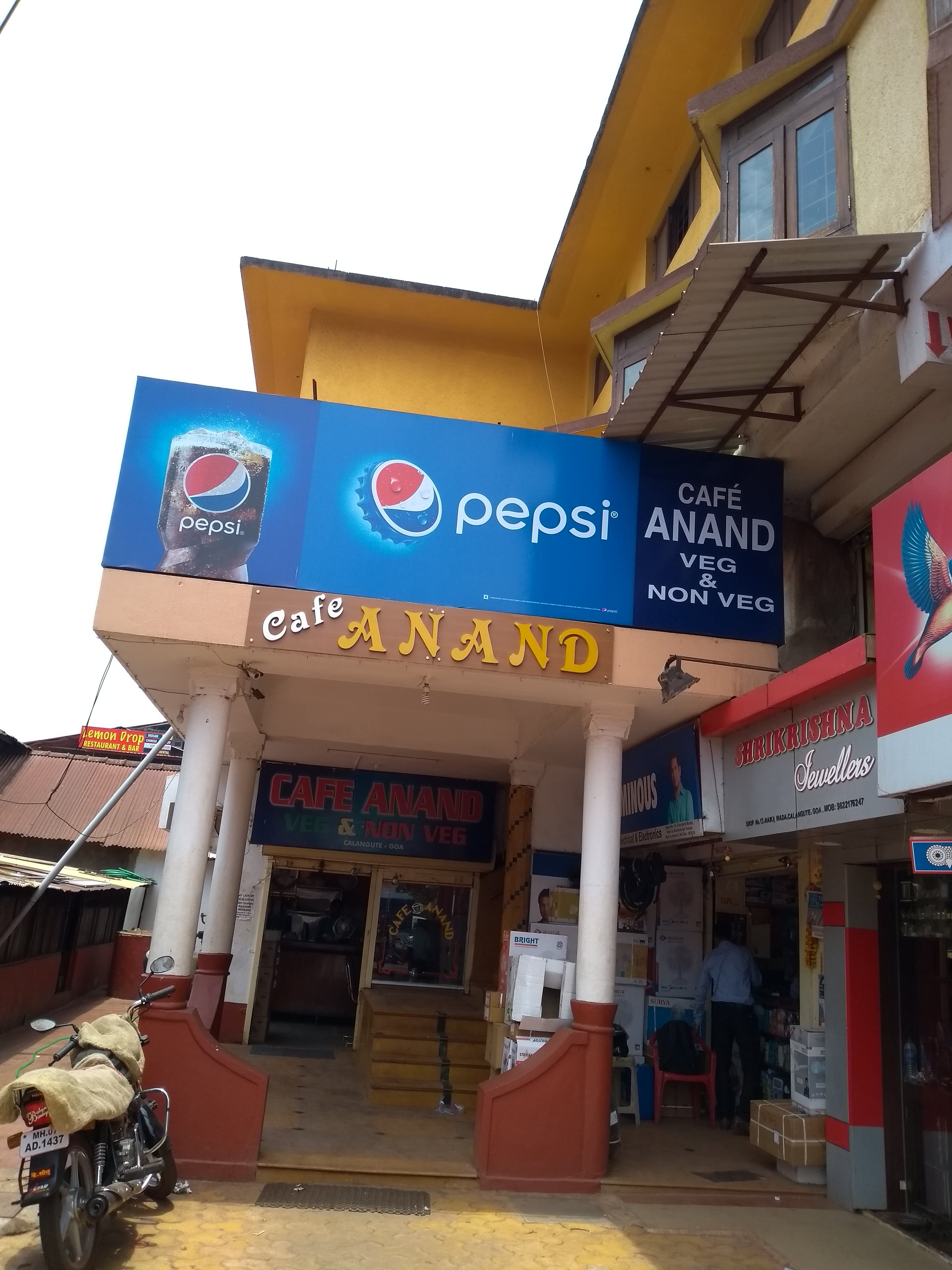 Menu of Cafe Anand, Calangute, Goa