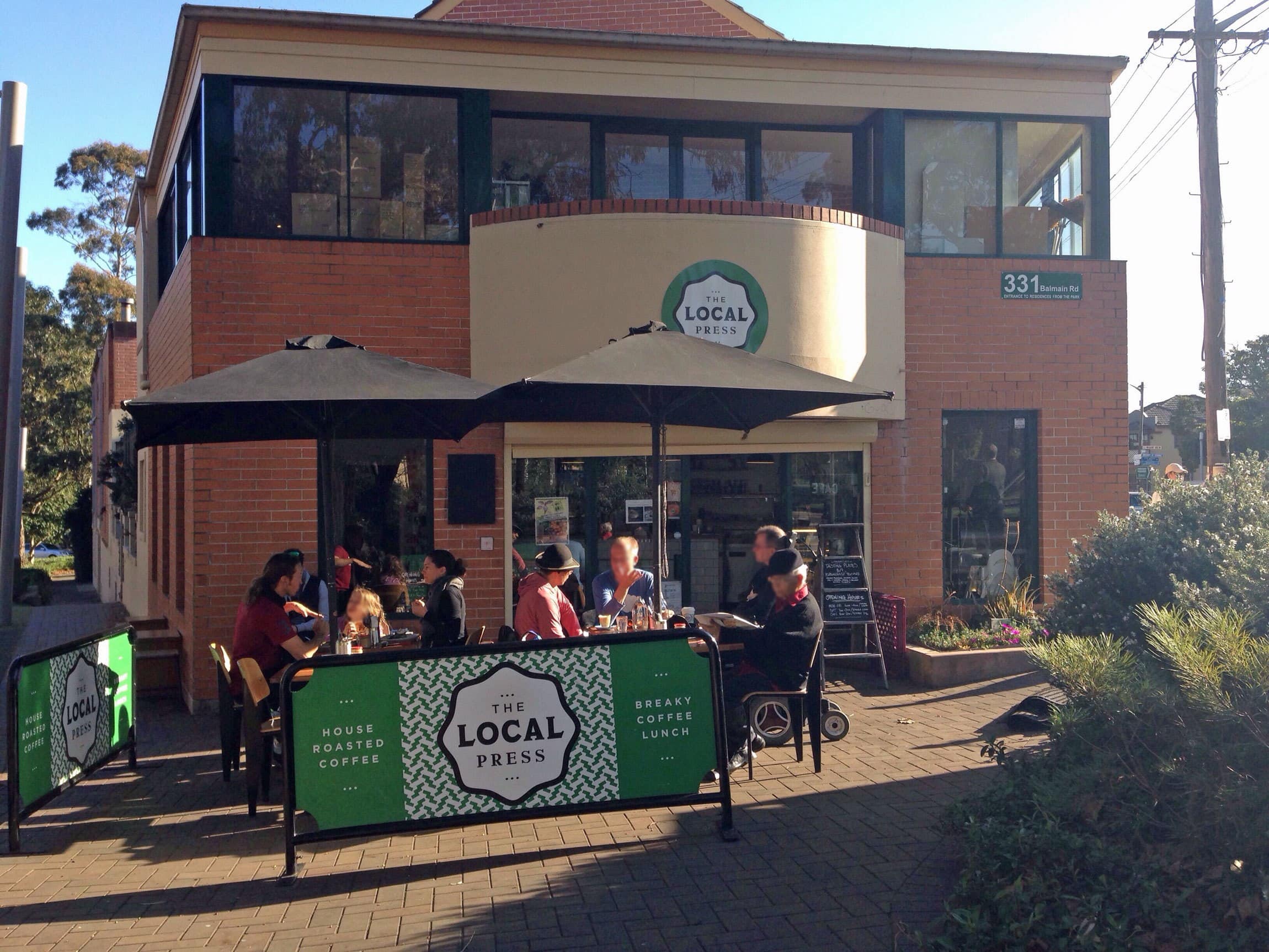Menu of The Local Press, Lilyfield, Sydney