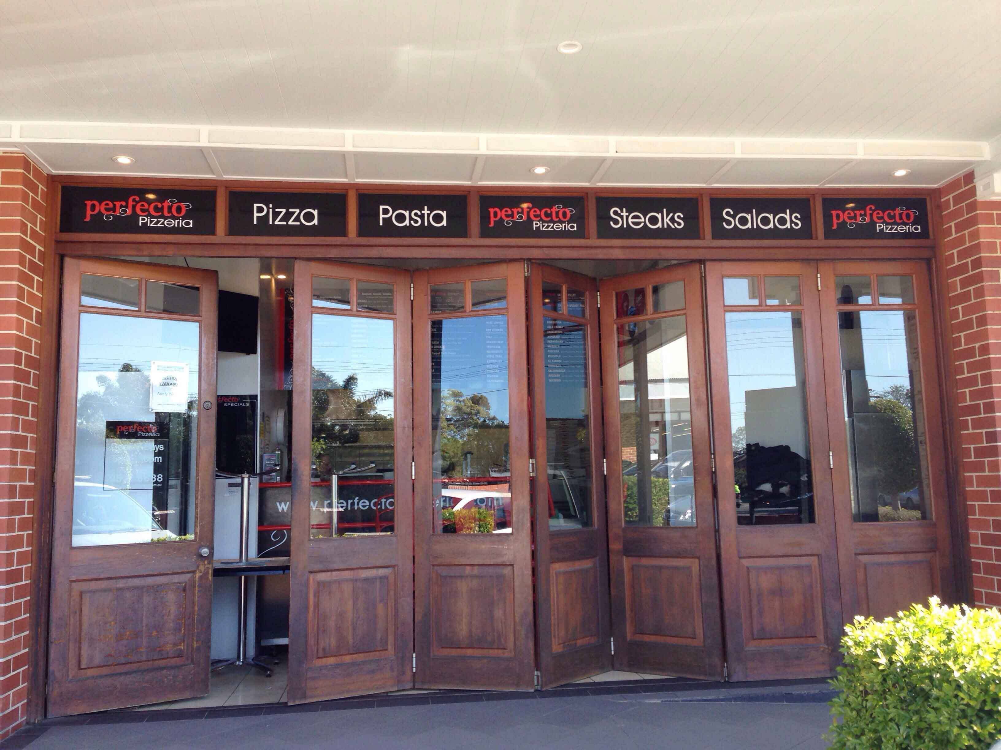 Perfecto Pizzeria Menu, Menu for Perfecto Pizzeria, Lilli Pilli, Sydney