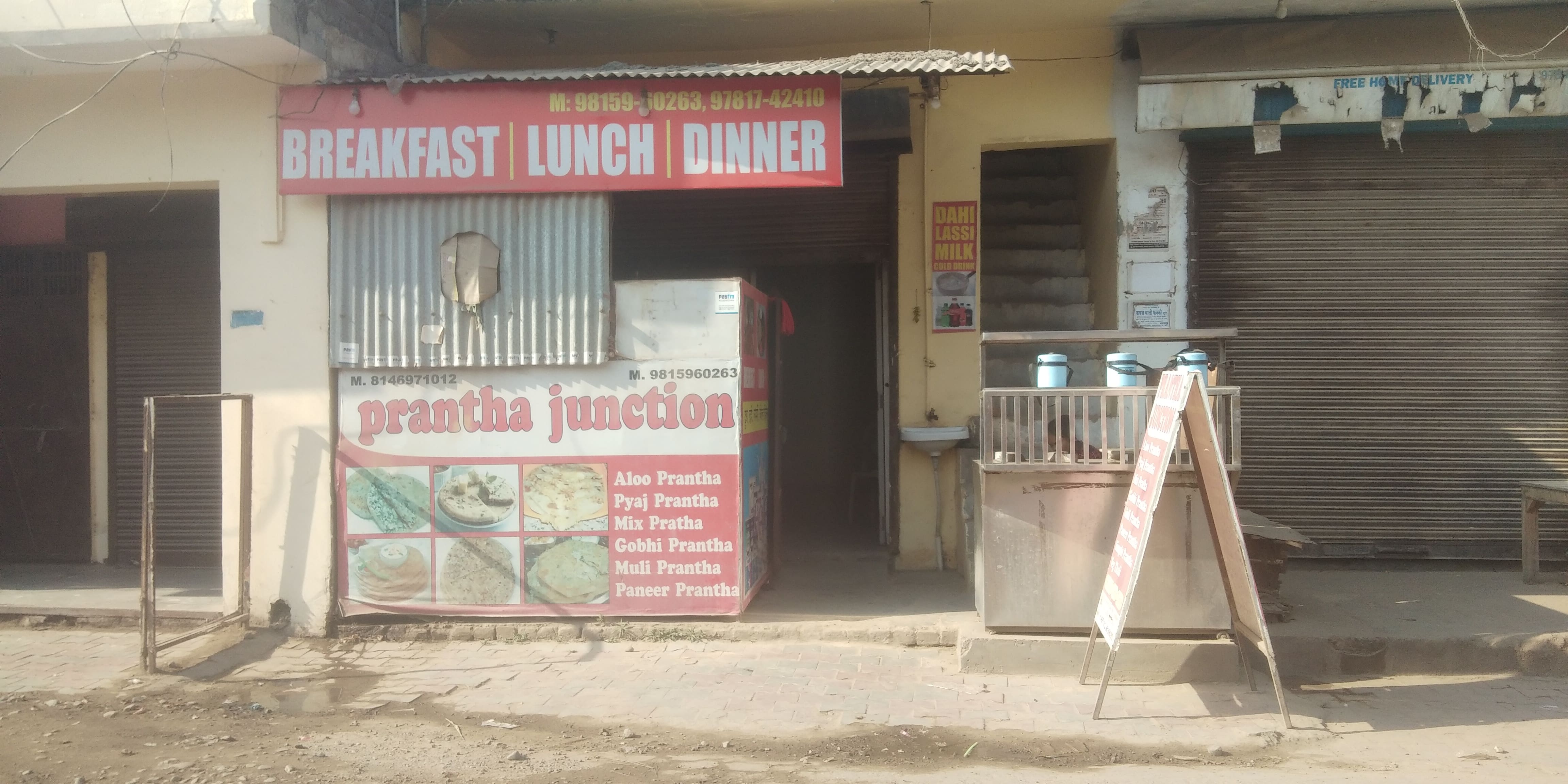 Menu of Parantha Junction, Dera Bassi, Zirakpur