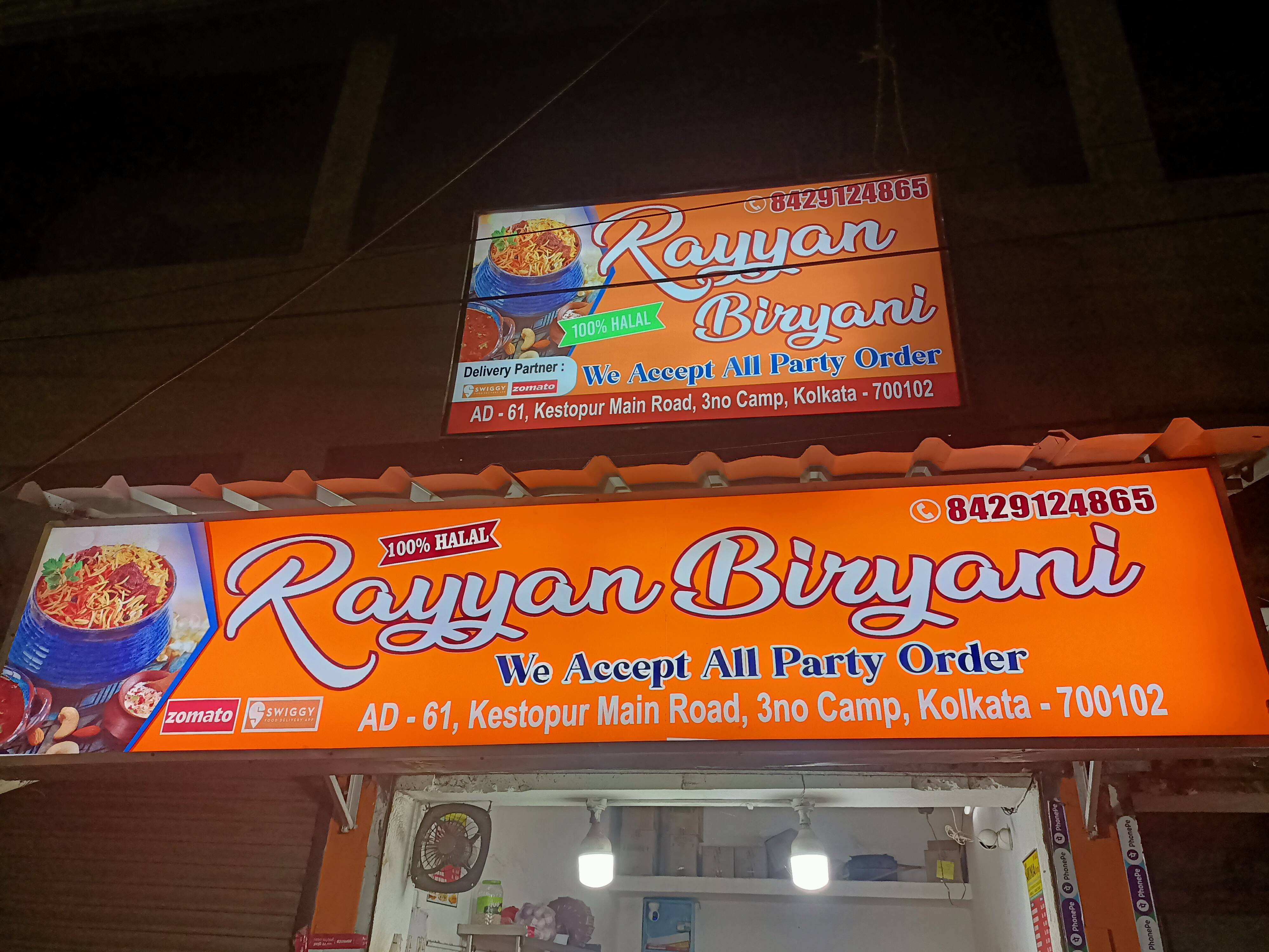 Rayyan Biryani, Kestopur, Kolkata | Zomato
