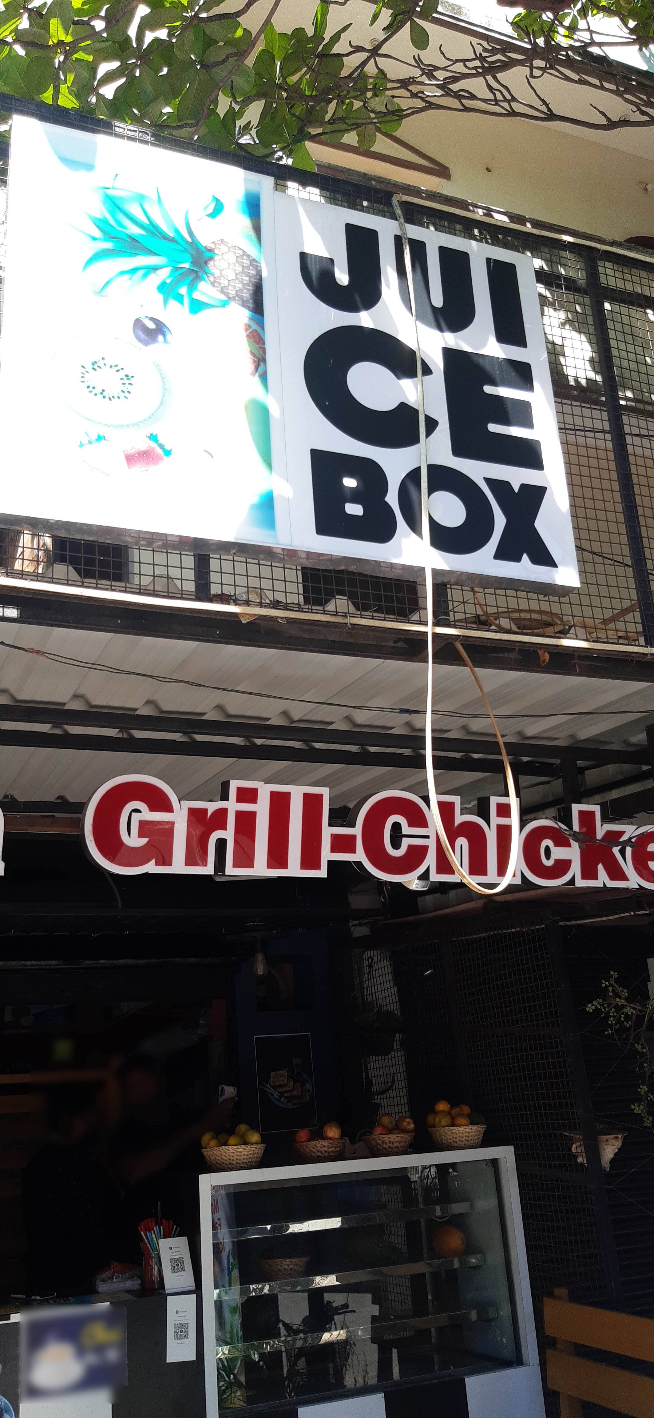 Menu of Juice Box, MG Road, Puducherry