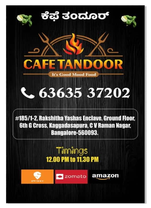 Cafe Tandoor, Kaggadasapura order online - Zomato