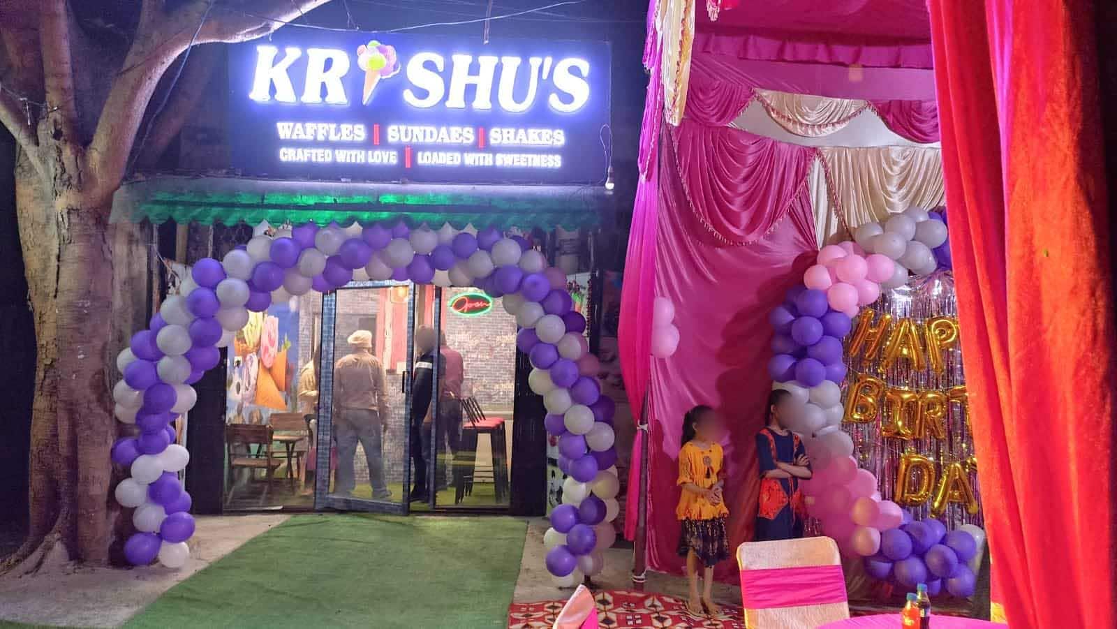 Menu of Krishu's, Rohini, New Delhi