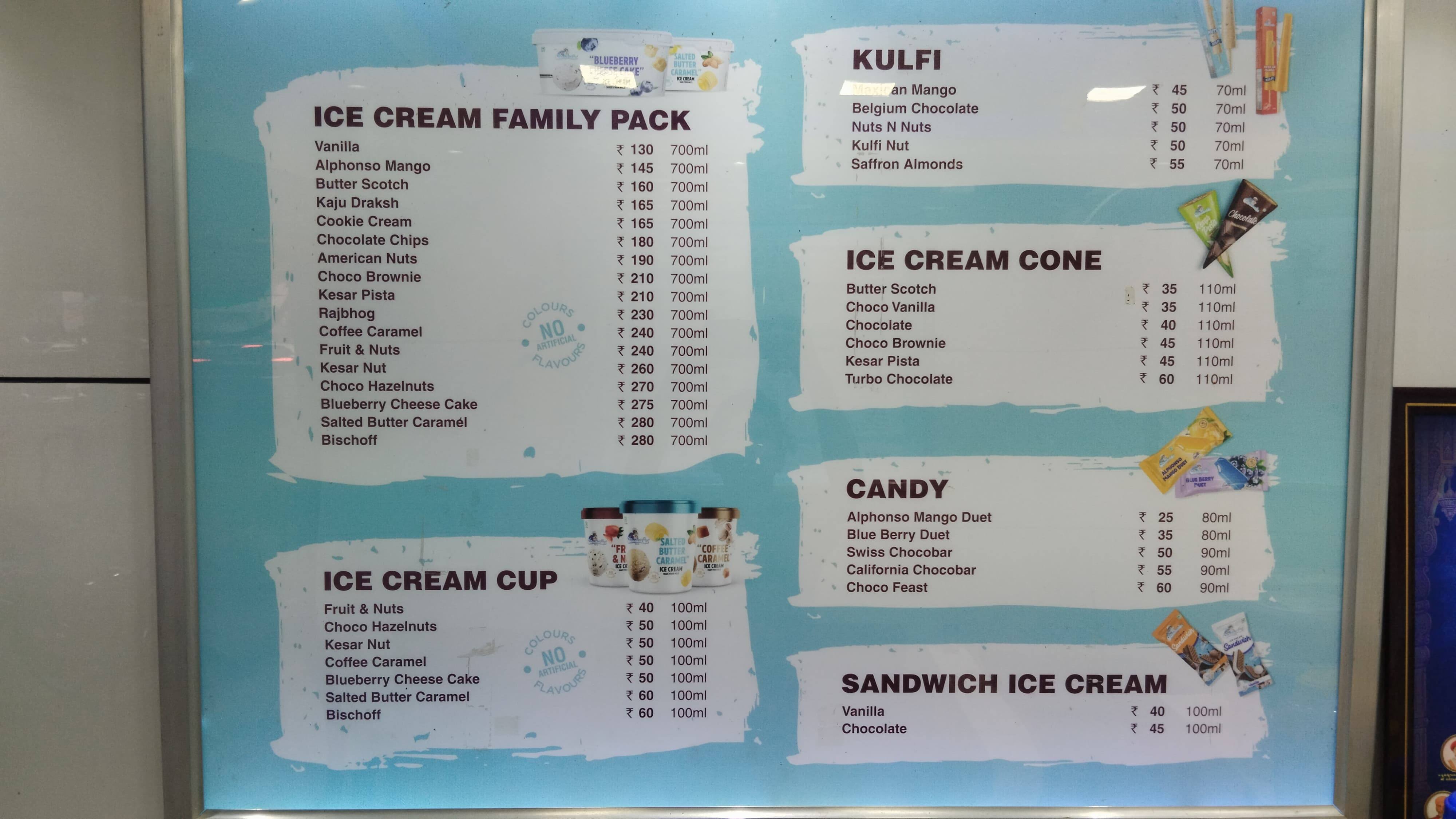 Menu of Chhaswala, Sama, Vadodara