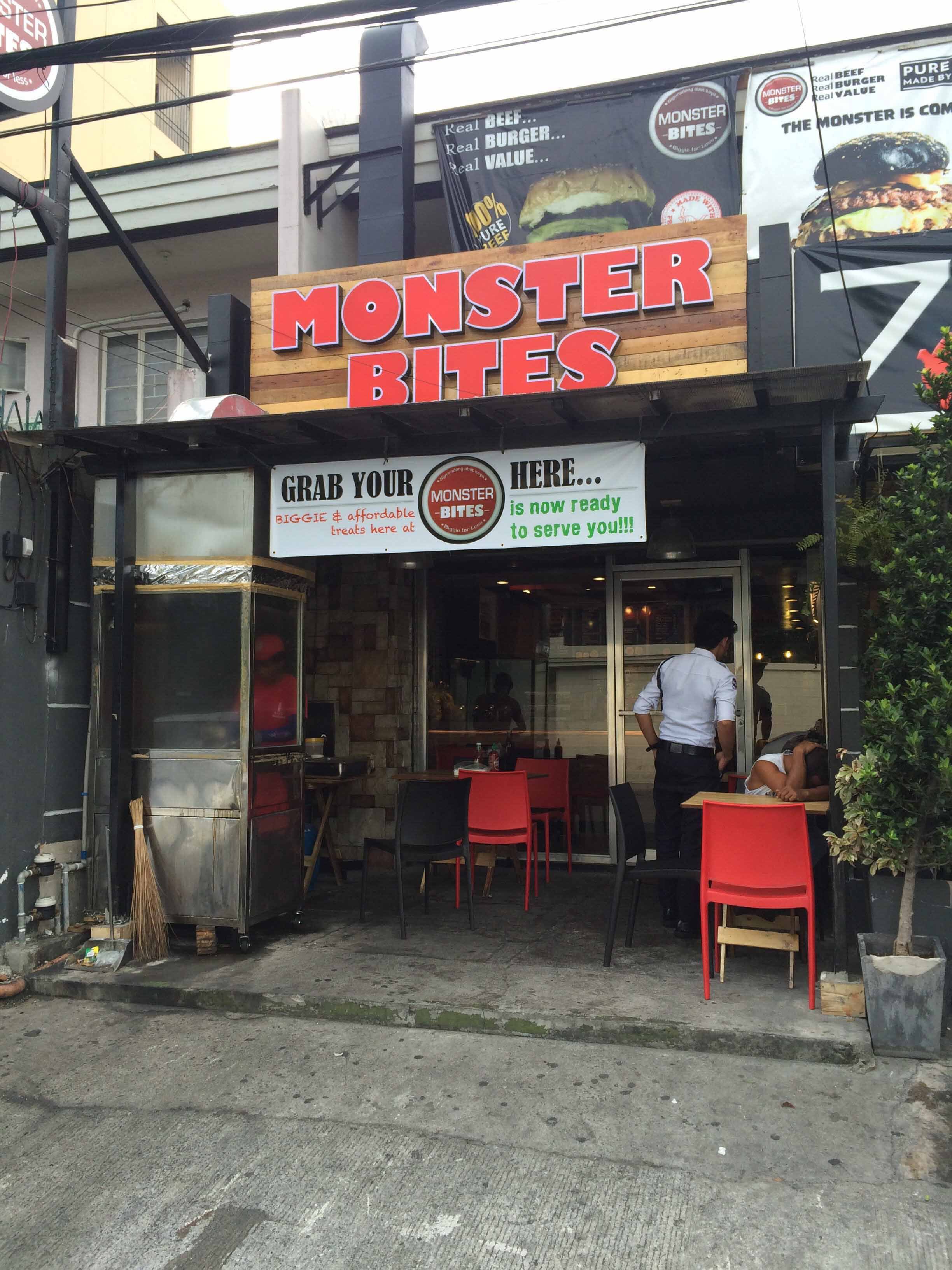 Menu of Monster Bites, Banawe, Quezon City