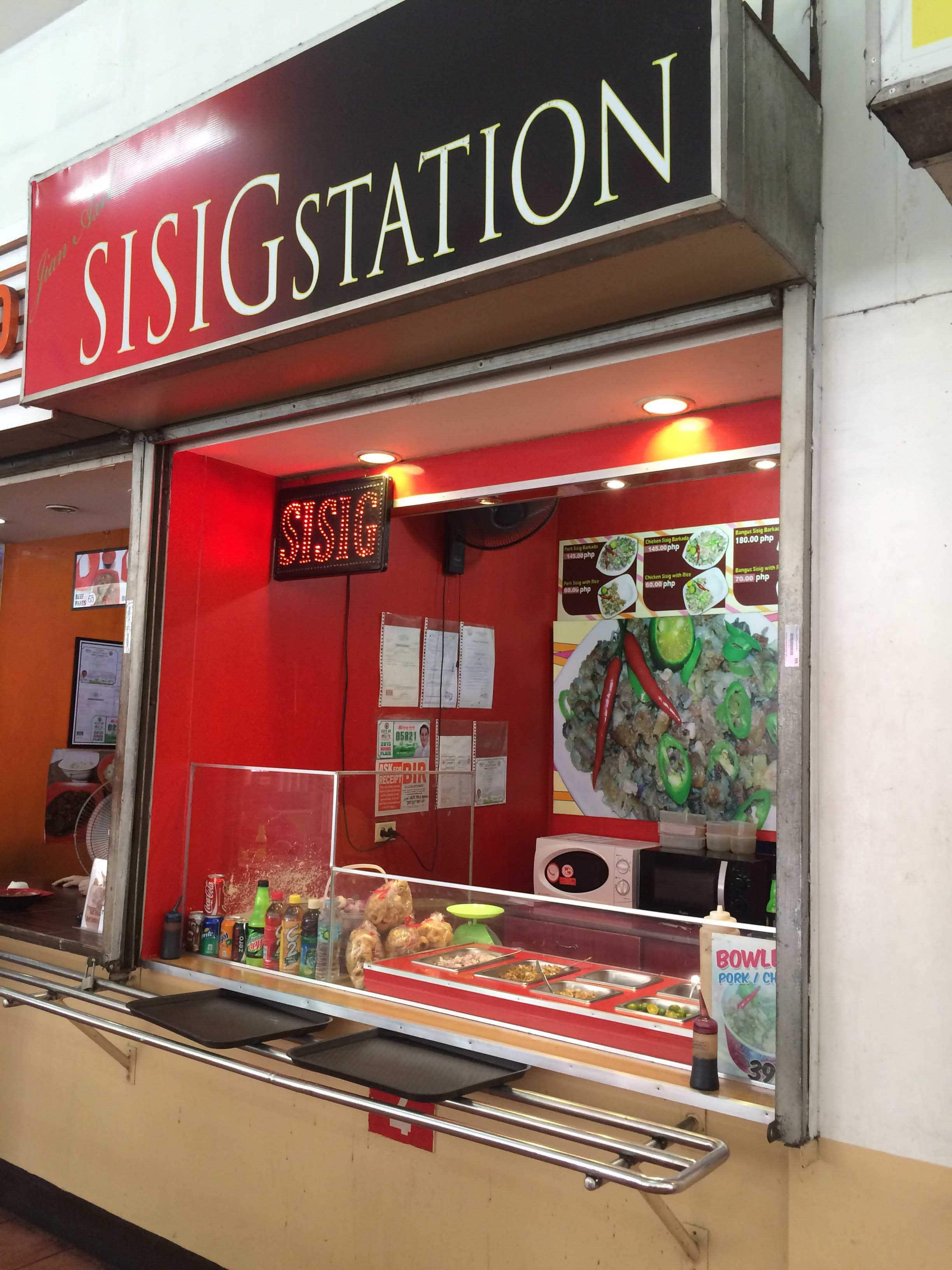 Menu of Sisig Station, Libertad, Pasay City