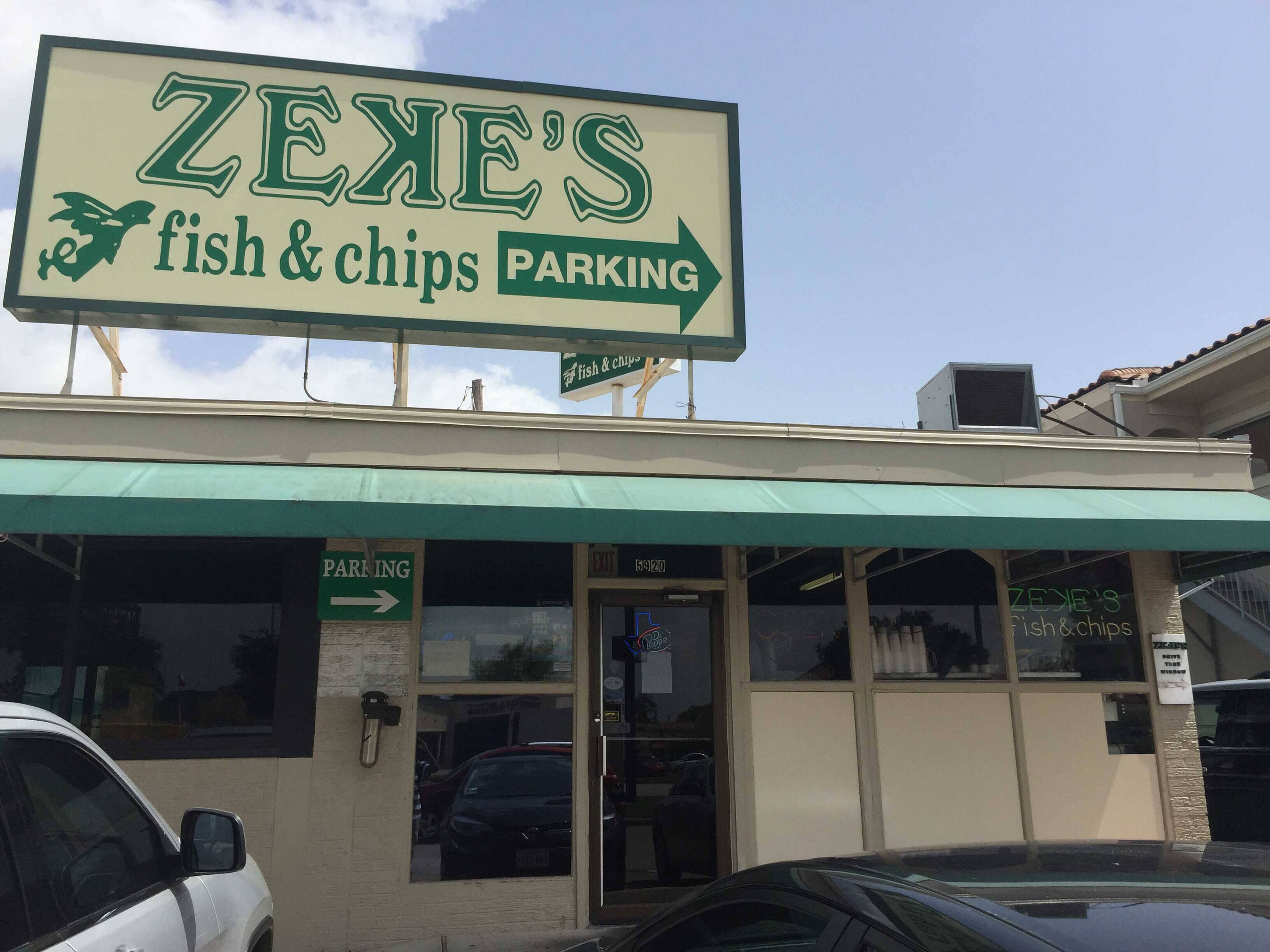Menu of Zeke's, Southwest Fort Worth, Fort Worth