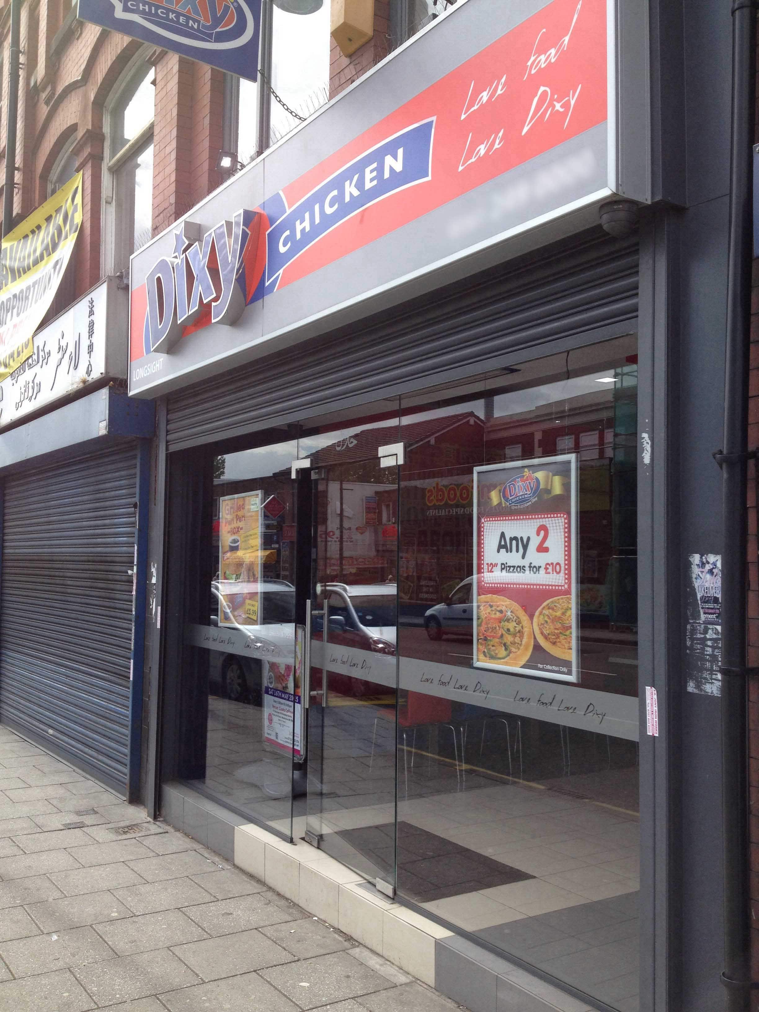 Menu Of Dixy Chicken Longsight Manchester