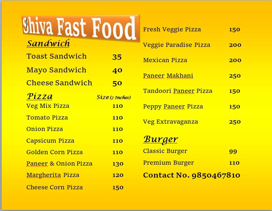 Shiva Fast Food, Vasai order online - Zomato