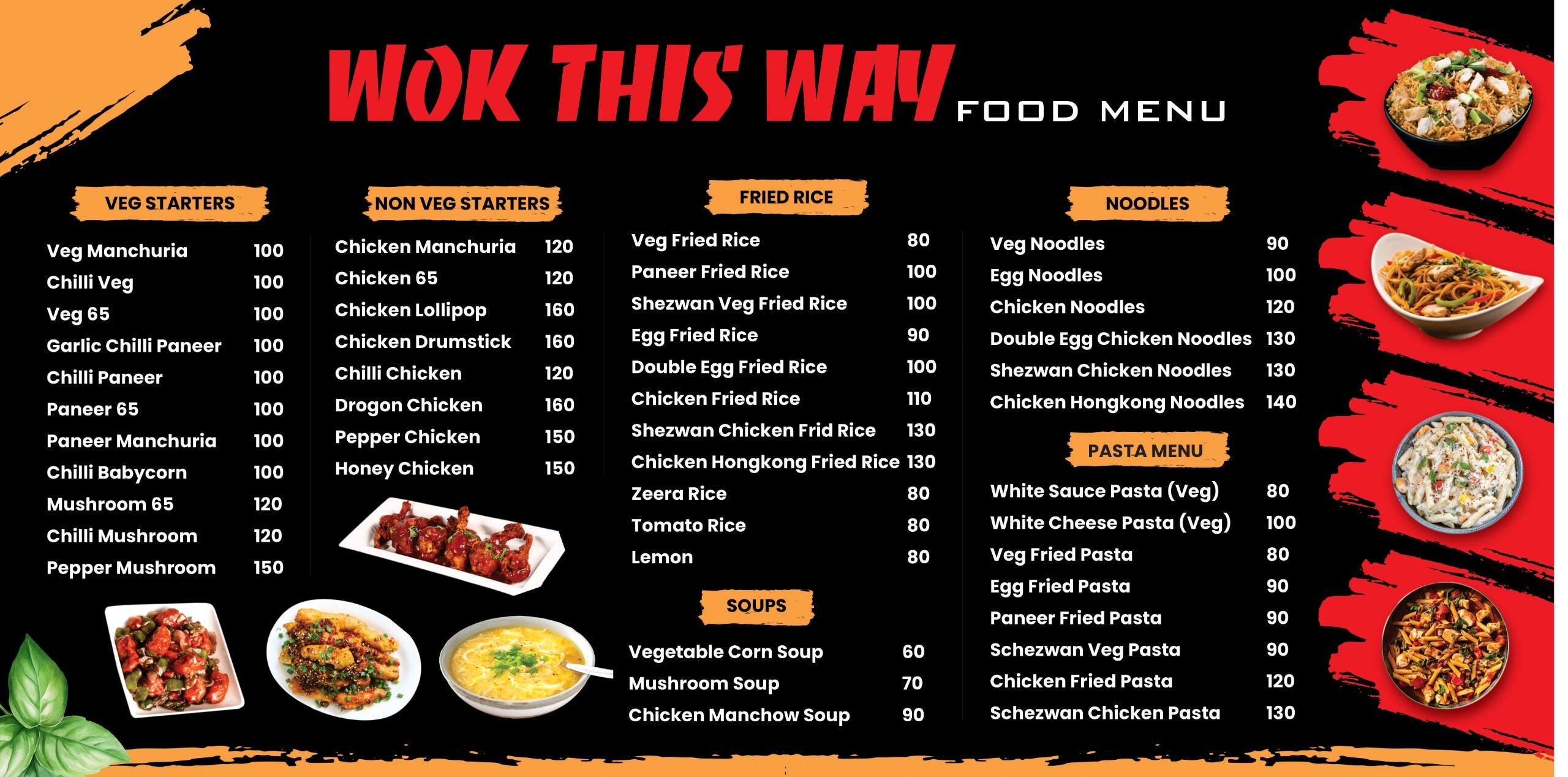 Menu of Wok this way, Miyapur, Hyderabad
