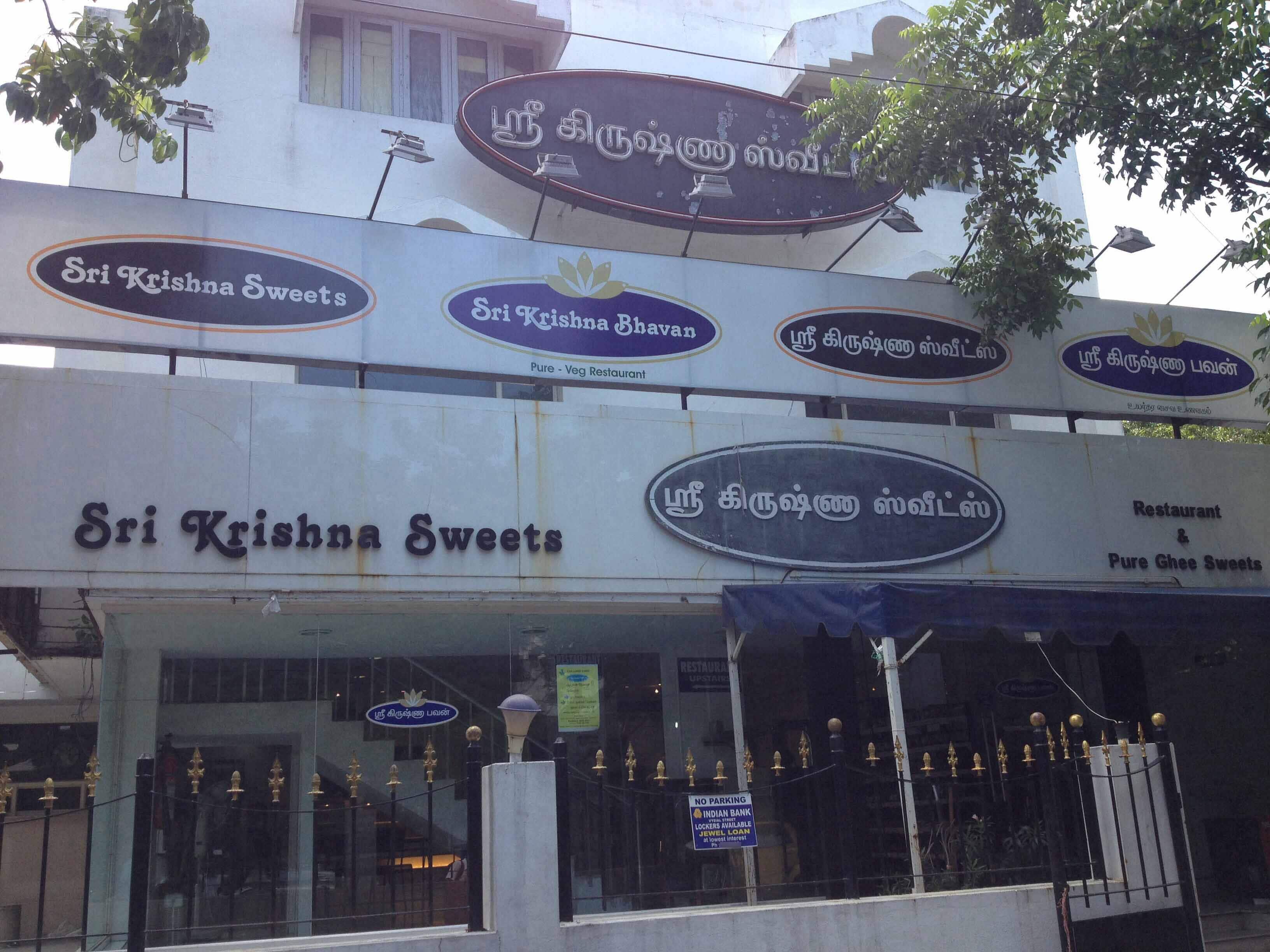Menu of Sri Krishna Sweets, Heritage Town, Puducherry