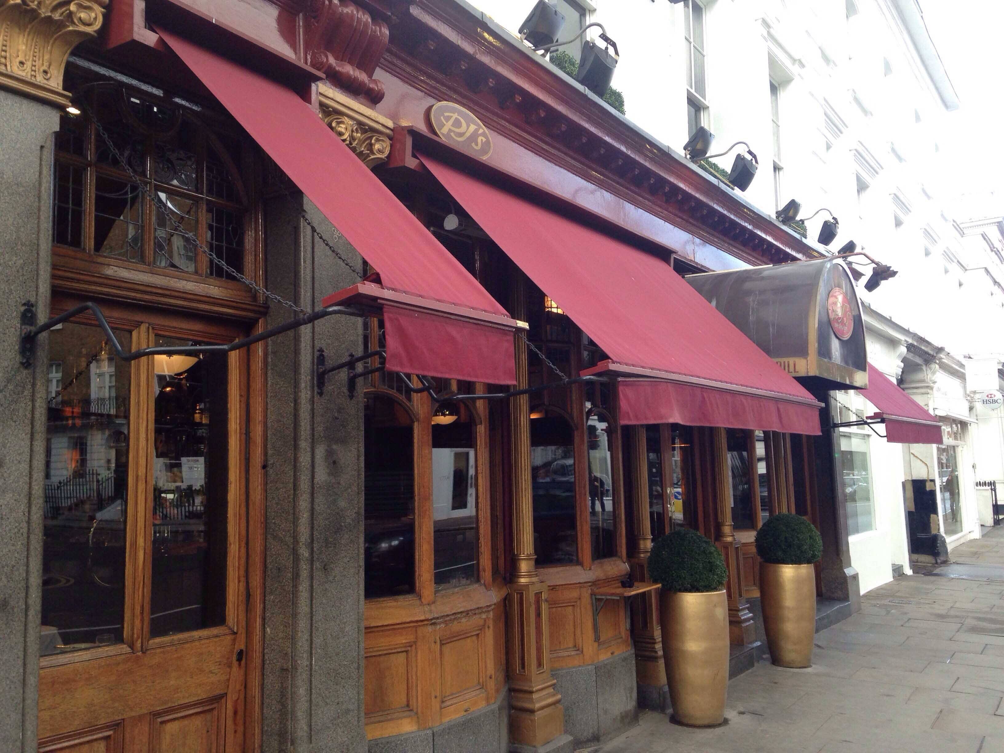 Menu Of PJ s Bar Grill South Kensington London Menu Of PJ s Bar Grill South Kensington London