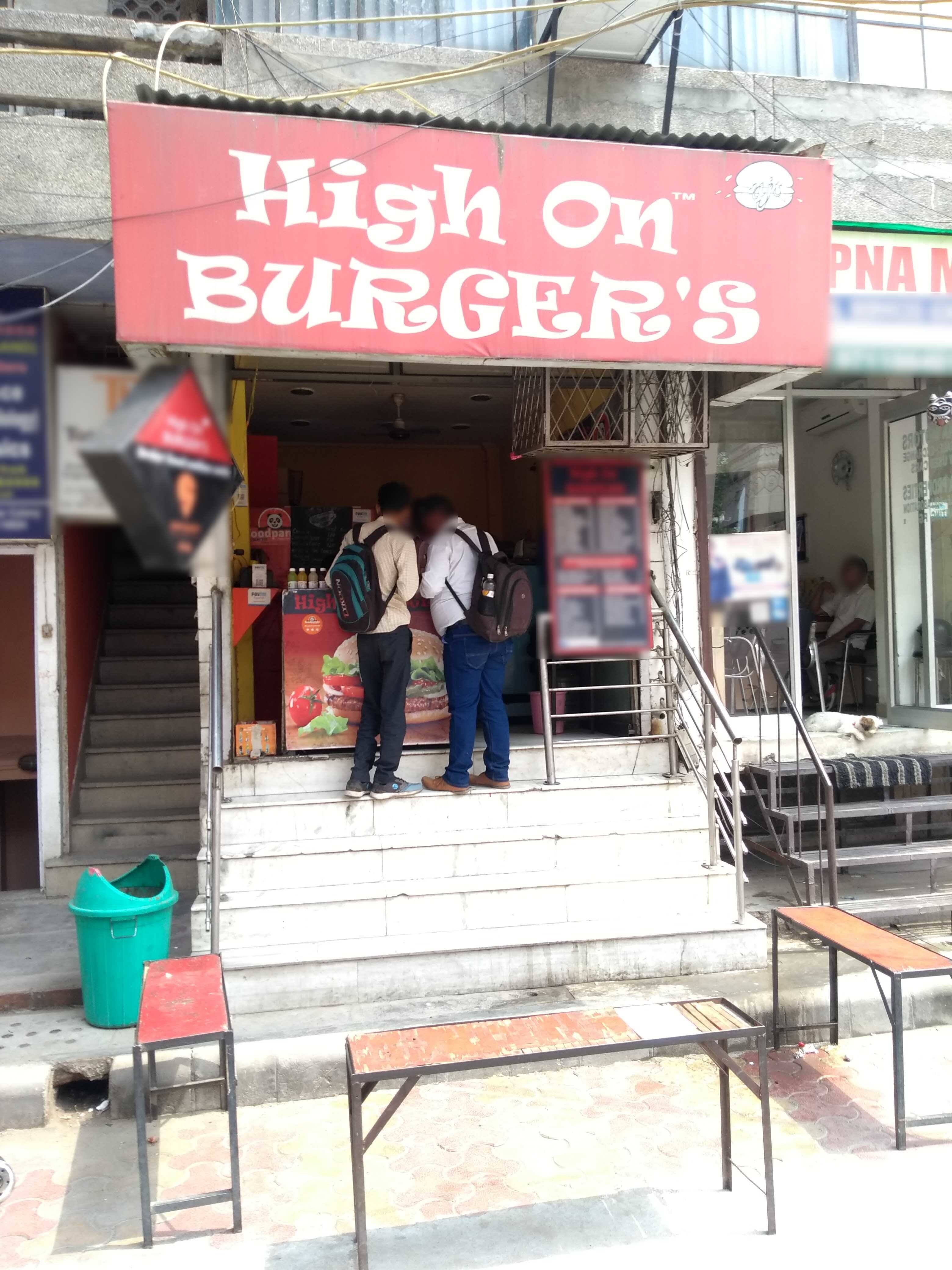 High On Burgers Menu, Menu for High On Burgers, Amar Colony, New Delhi